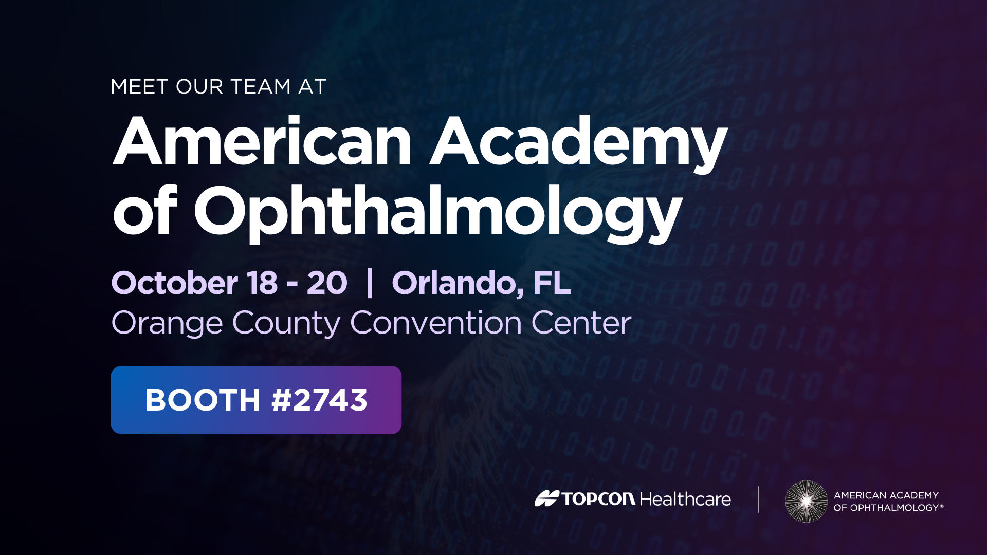 What to Expect at AAO 2025: Topcon Healthcare at Booth 2743 | Topcon ...